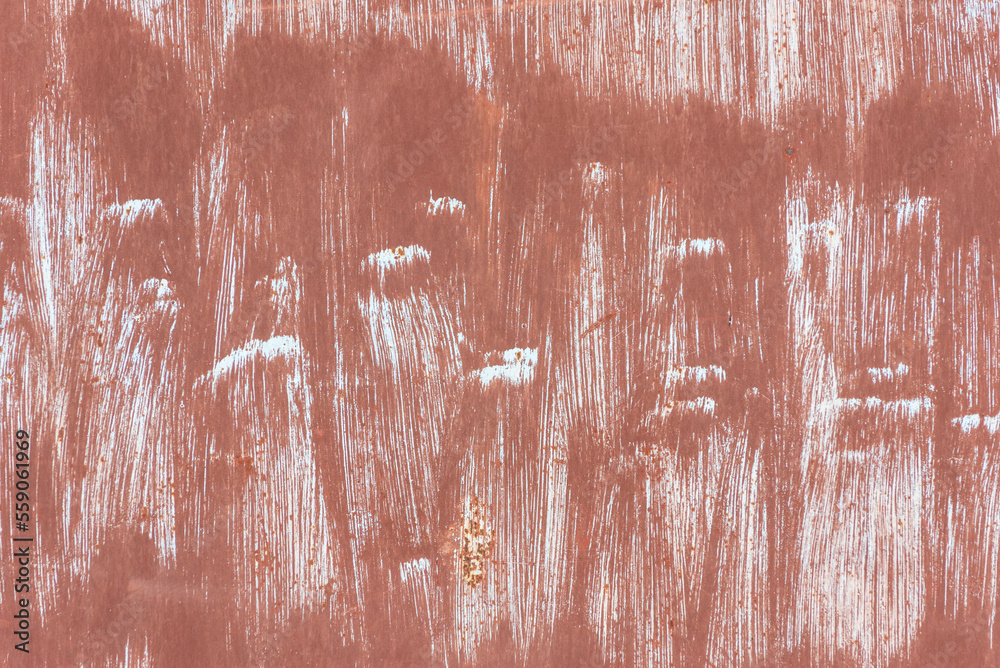 Red texture of metal sheet.Texture of the peeling paint on the sheet ...