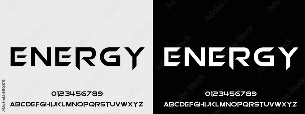 ENERGY Modern Bold Heavy Font. Typography urban style alphabet fonts ...