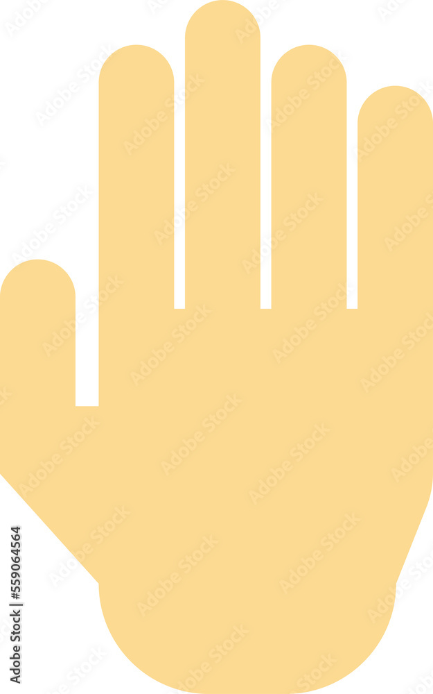 open hand illustration in minimal style Stock Illustration | Adobe Stock