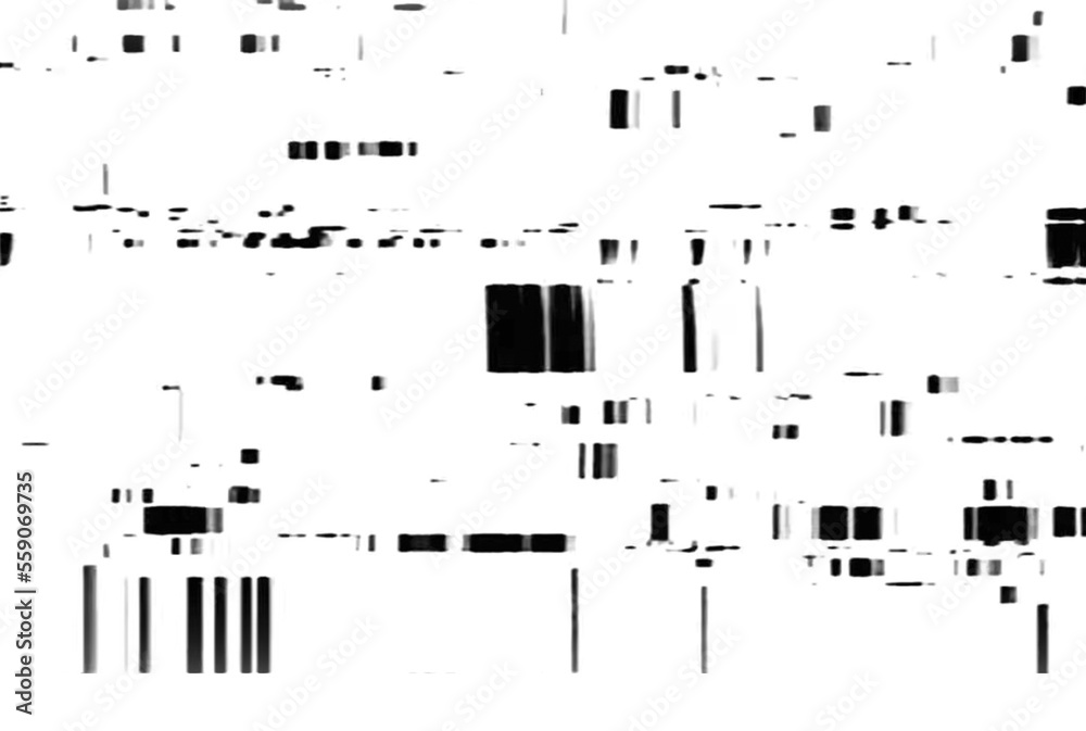 Horizontal distortion of broken video image on black background, VHS ...