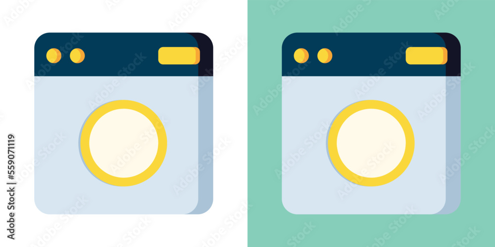 Washing machine icon, electric appliances icon, cleaning machine icon ...