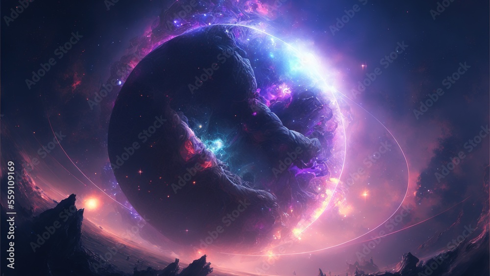 4K Desktop Wallpaper of Space, Galaxy, Planets and Stars Stock ...