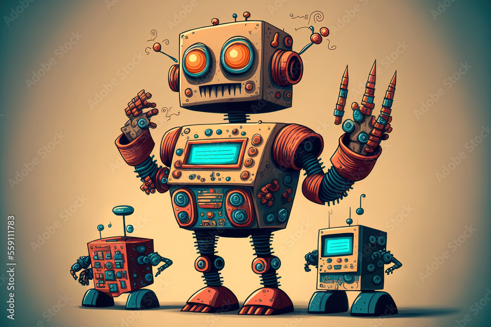animated robot body (mix and match cartoons or add own photos ...