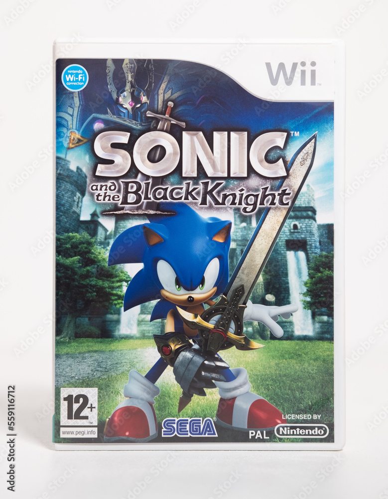 Kent, england 01.01.2023 Nintendo wii sonic and the black knight game ...