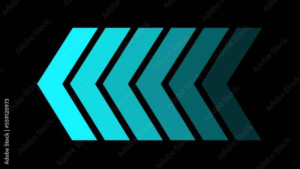 Arrow Loop Animation direction concept. Creative animation of blinding ...