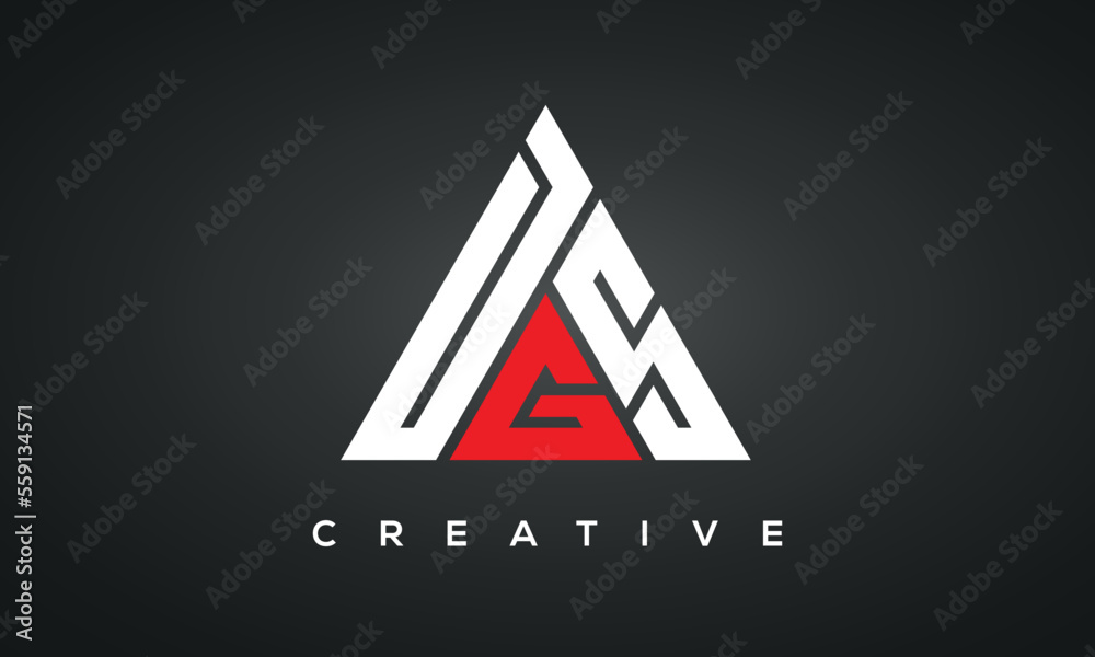 DGS monogram triangle logo design Stock Vector | Adobe Stock