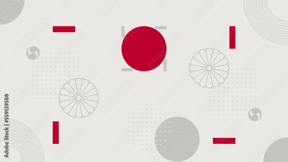 Geometric abstract background made in Japanese style. Symbols of Japan ...