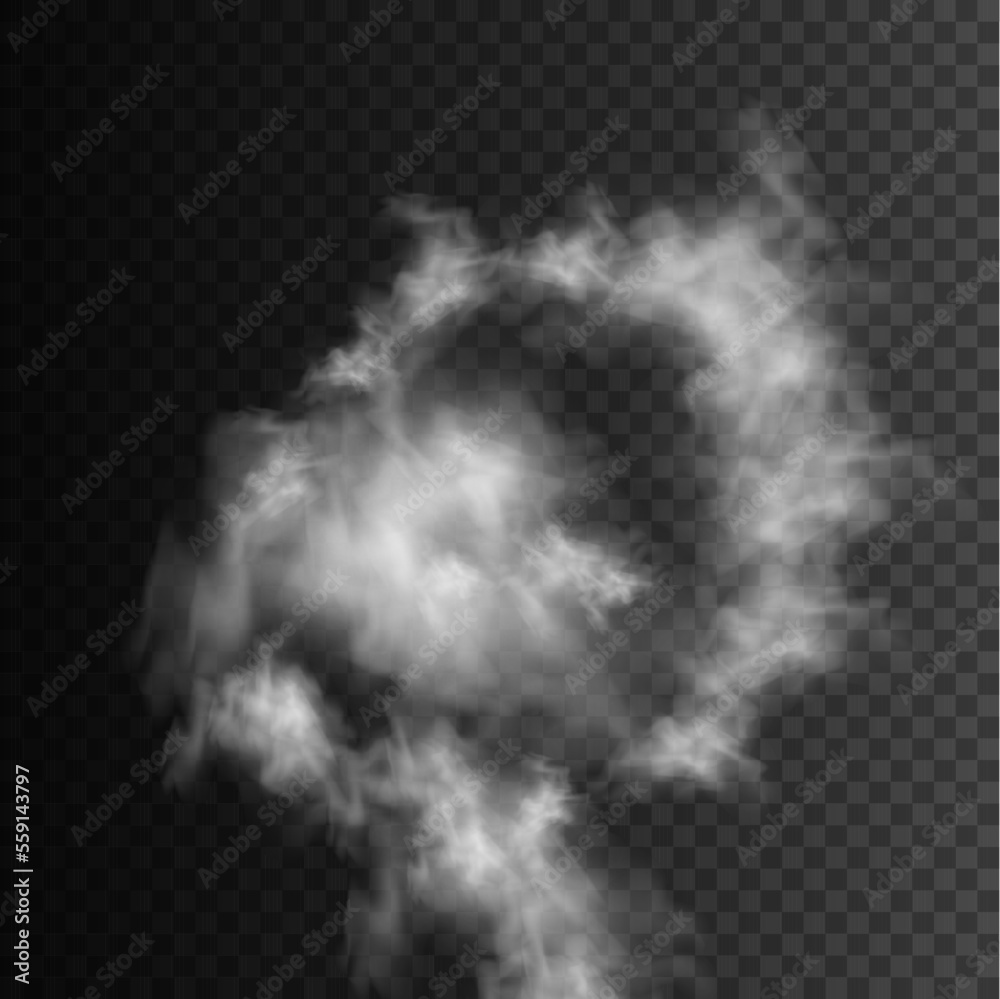 Special effect of steam, smoke, fog, clouds. Abstract gas on ...