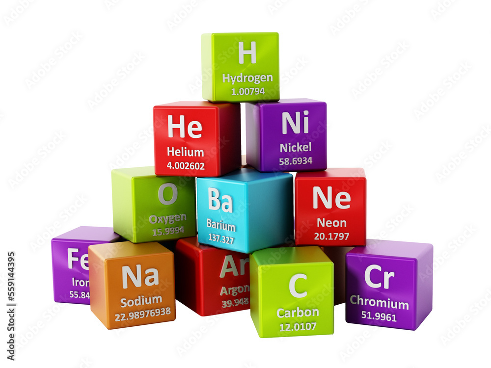 Periodic table elements on transparent background. Stock Illustration ...