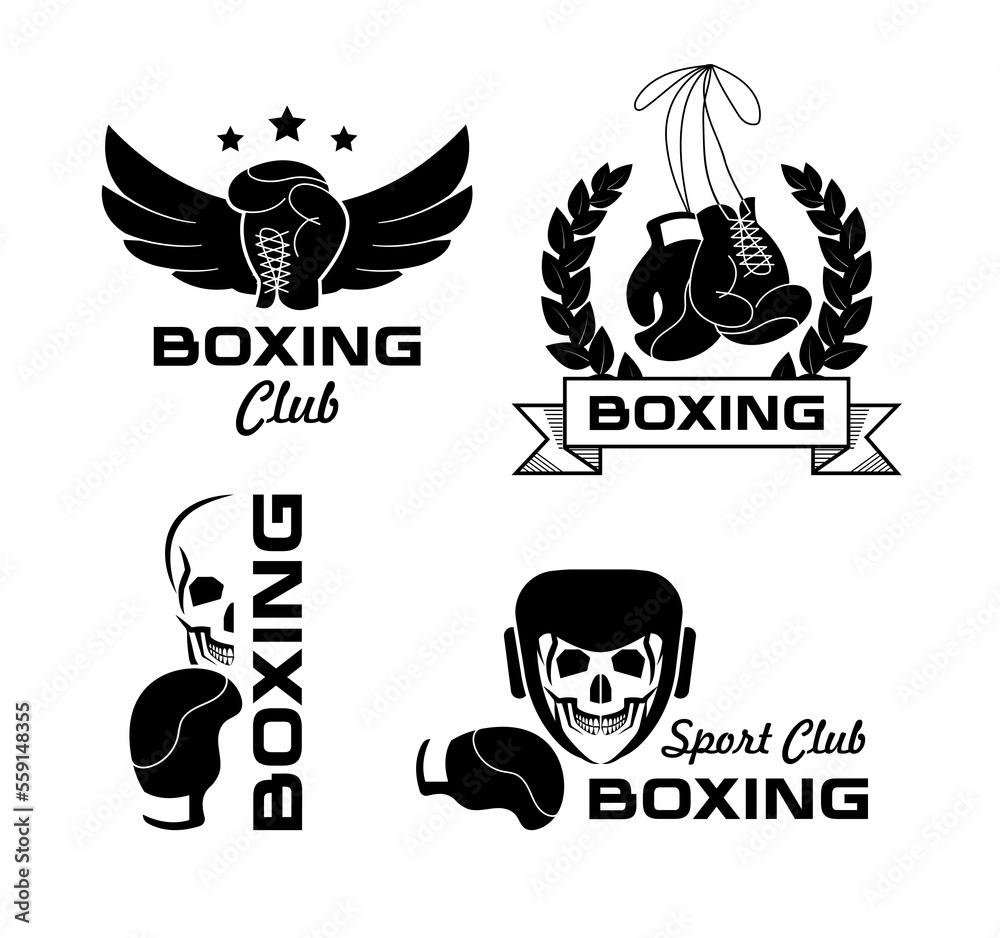Vetor de Box club. Fight logo. Champion badge. Vintage seal icon. Sport ...