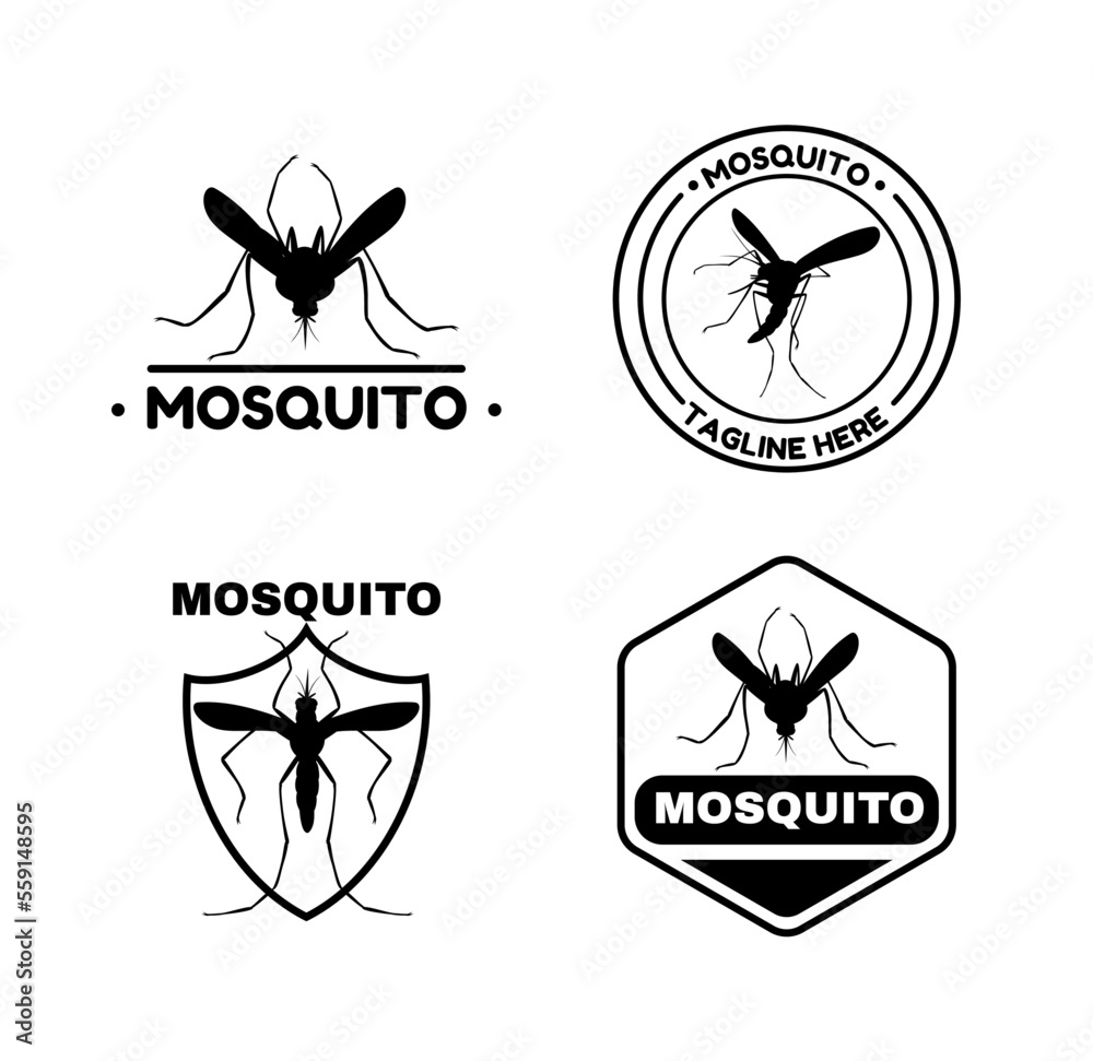 Mosquito logo. Pest dengue control. Bug icon. Insecticide virus malaria ...
