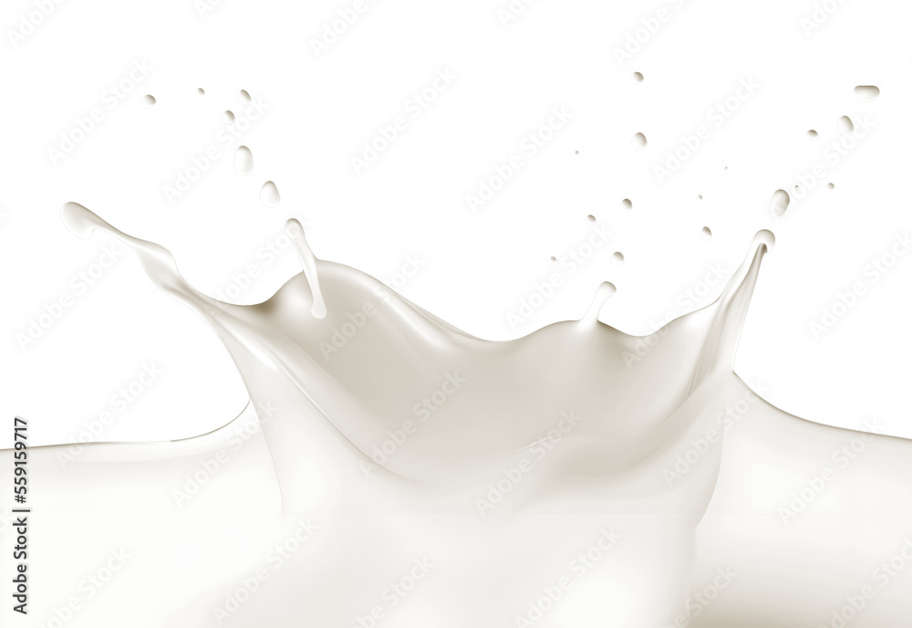Milk Splash on transparent png, easy to use Stock Illustration | Adobe ...