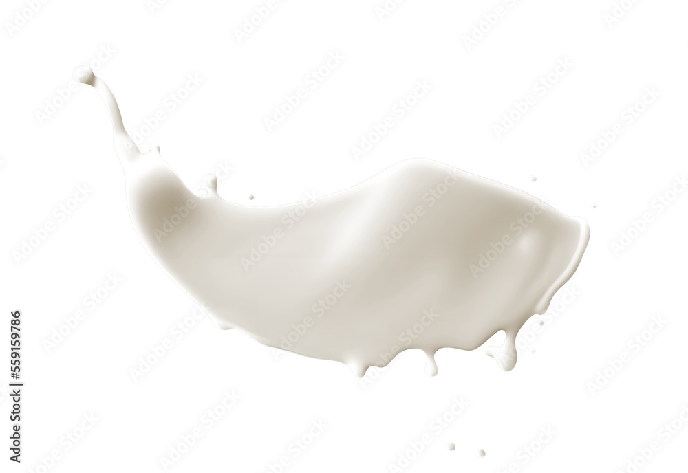 Milk Splash on transparent png, easy to use Stock Illustration | Adobe ...