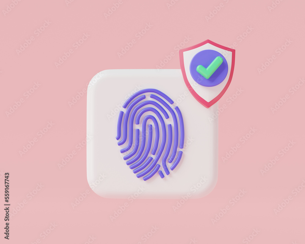 Fingerprint icon with Shield protection and checkmark. Touch ID icon ... Fingerprint icon with Shield protection and checkmark. Touch ID icon ...