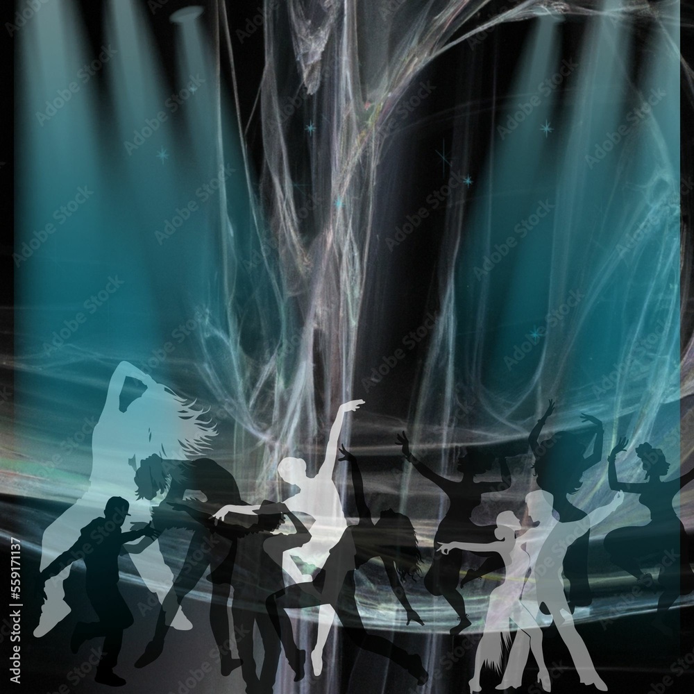 dancing concert silhouette, people in concert vectors people in concert ...