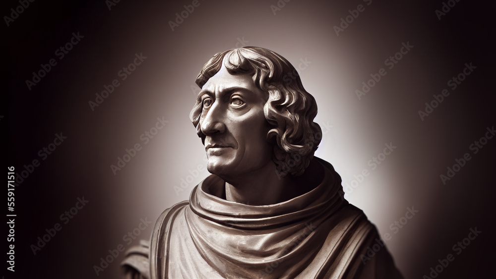 Illustration of Nicolaus Copernicus. Renaissance mathematician and ...