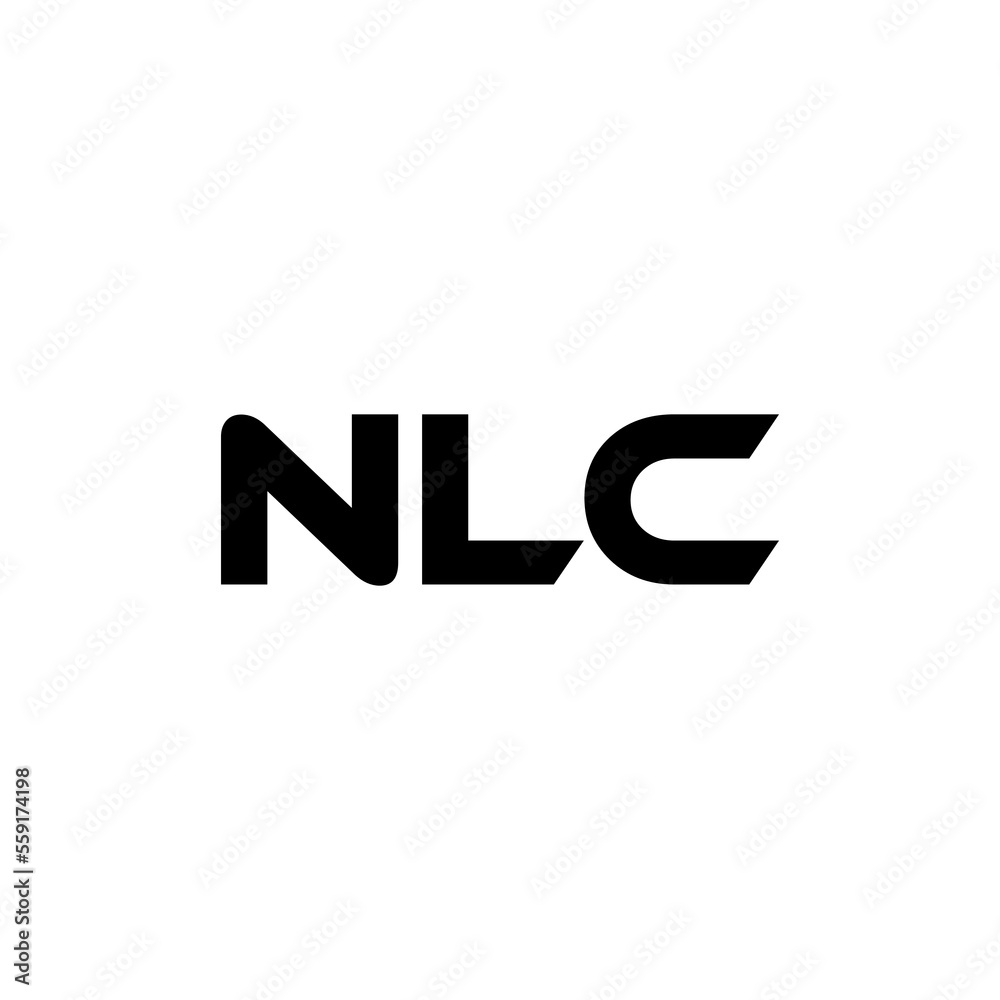 NLC letter logo design with white background in illustrator, vector ...