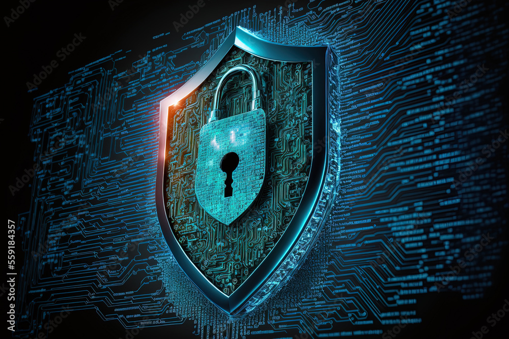 cyber security encryption technology to protect data privacy conceptual ...