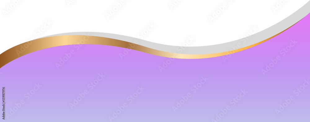 Purple curved gradient gold border header and footer Stock Vector ...