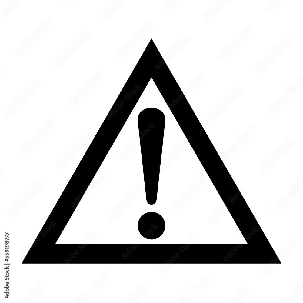 Hazard Warning Sign on Transparent Background Stock Illustration ...
