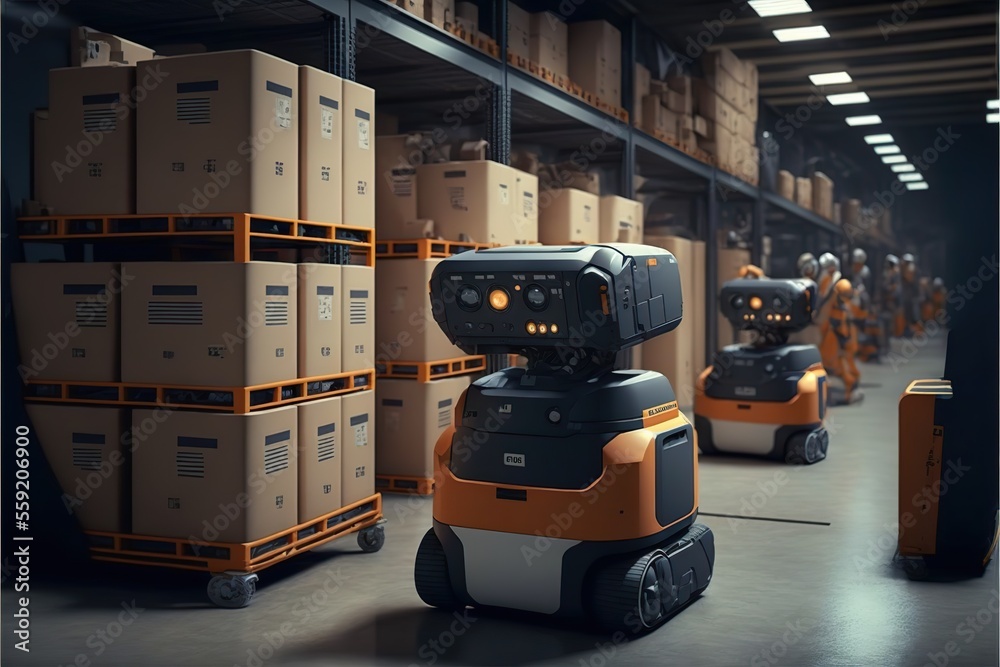 Warehouse worker replaced by a robot, ai labour market, robot labor ...