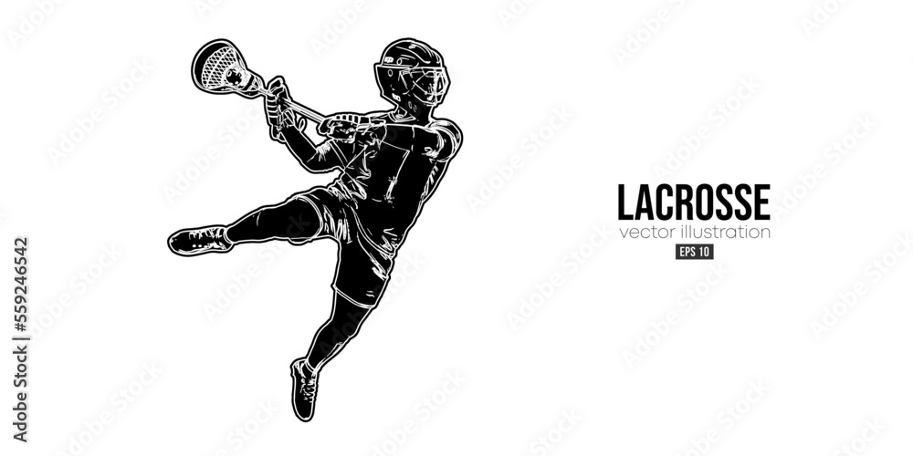 Lacrosse Clipart Black And White