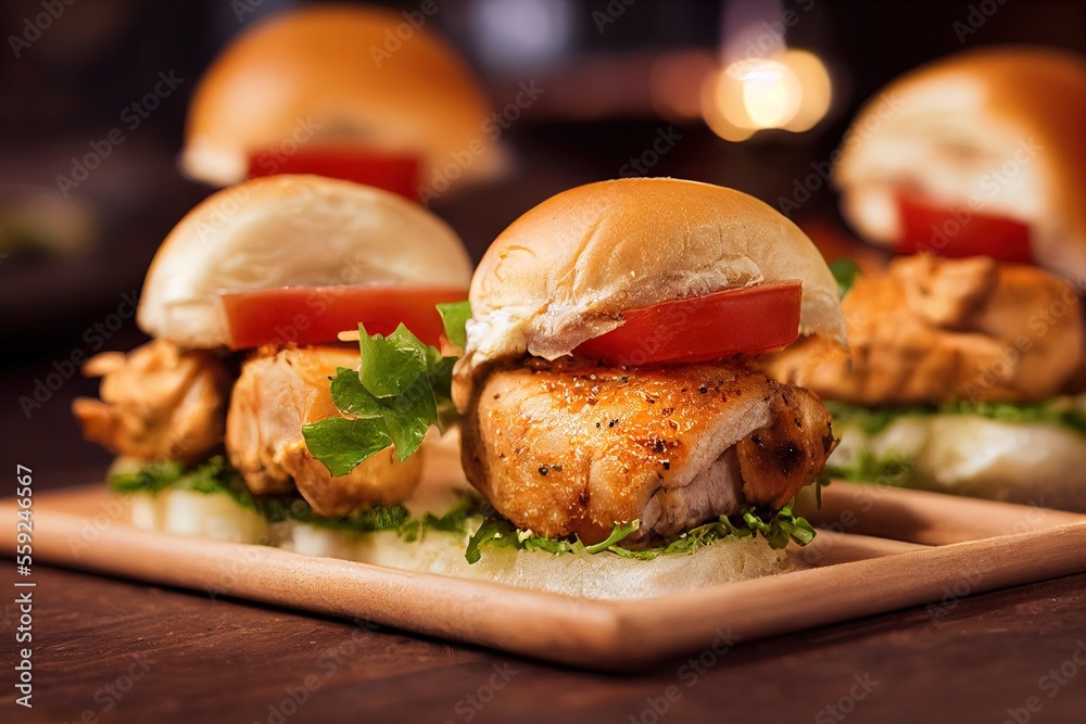 Grilled Chicken Sliders (Generative AI) Stock Photo | Adobe Stock