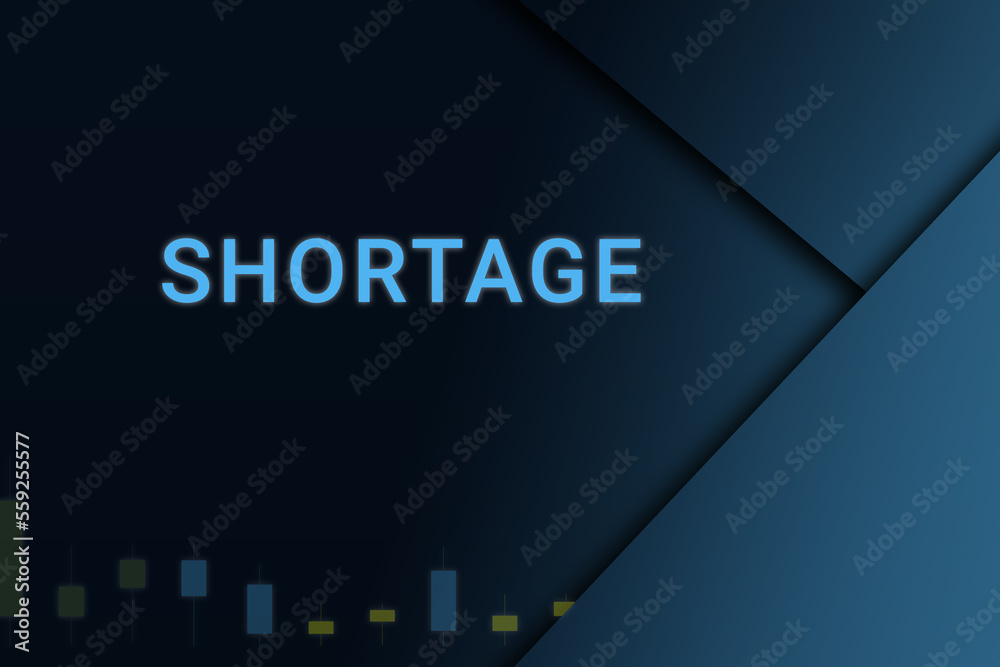 shortage background. Illustration with shortage logo. Financial ...