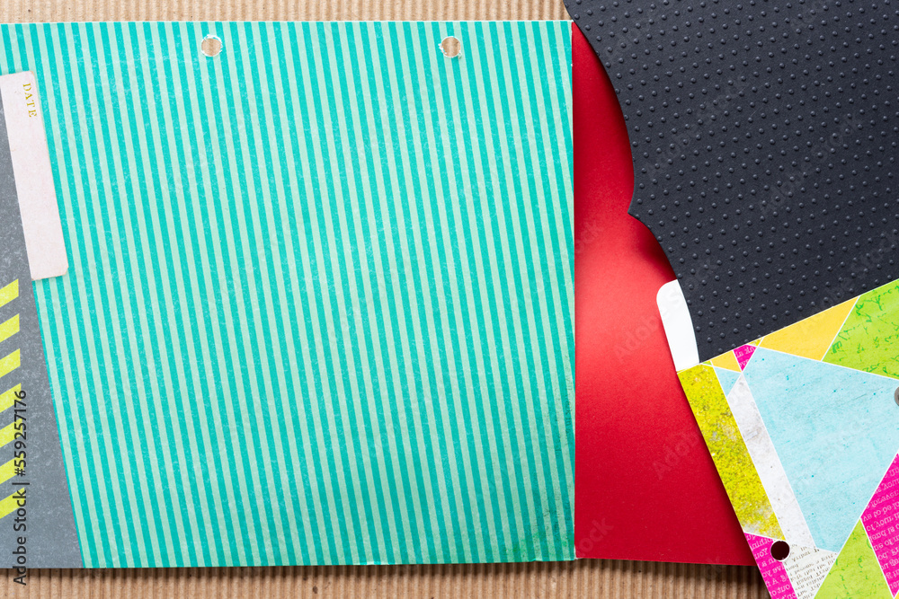 abstract paper and cardboard background with various lines and shapes ...