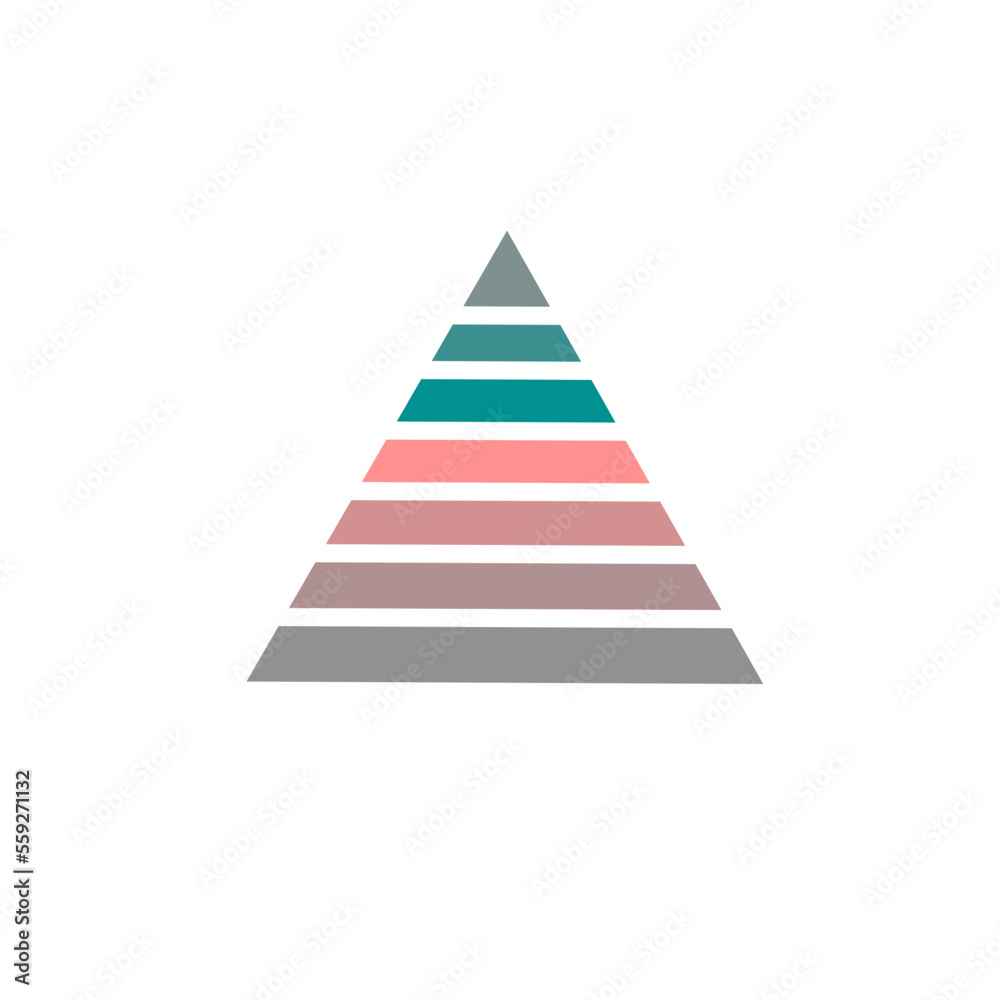 Pyramid Chart. Triangle diagram sign Stock Vector | Adobe Stock