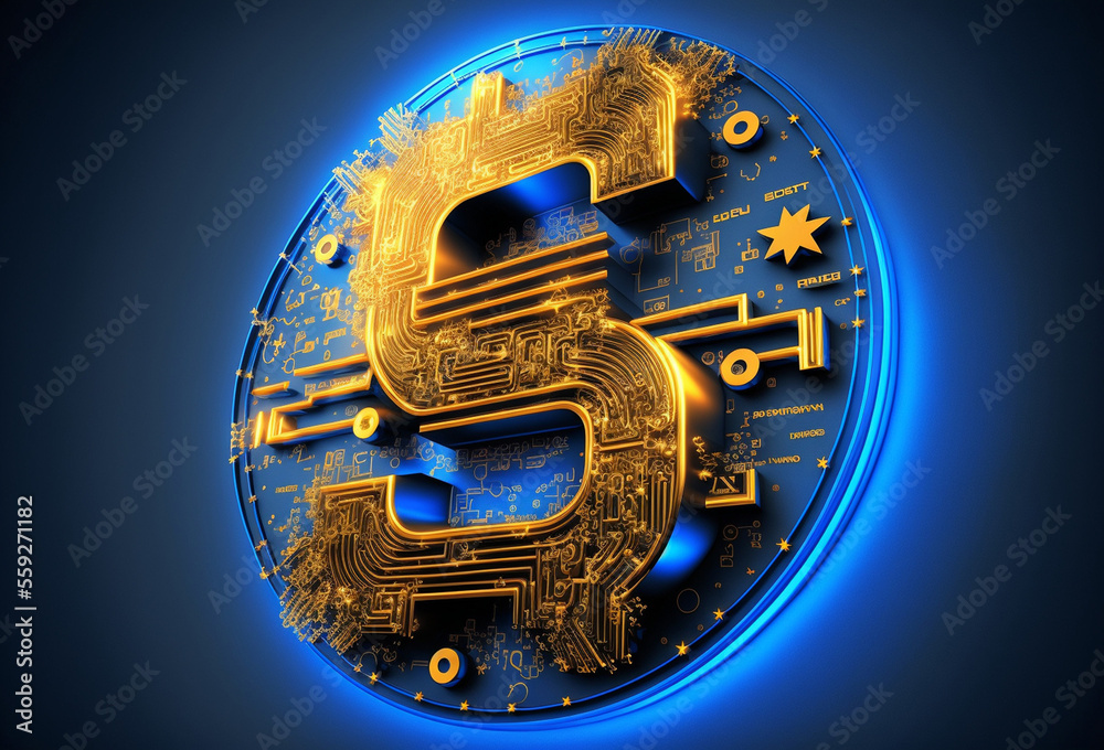 abstract icon or logo of a s-symbol with further fictitious symbols and ...