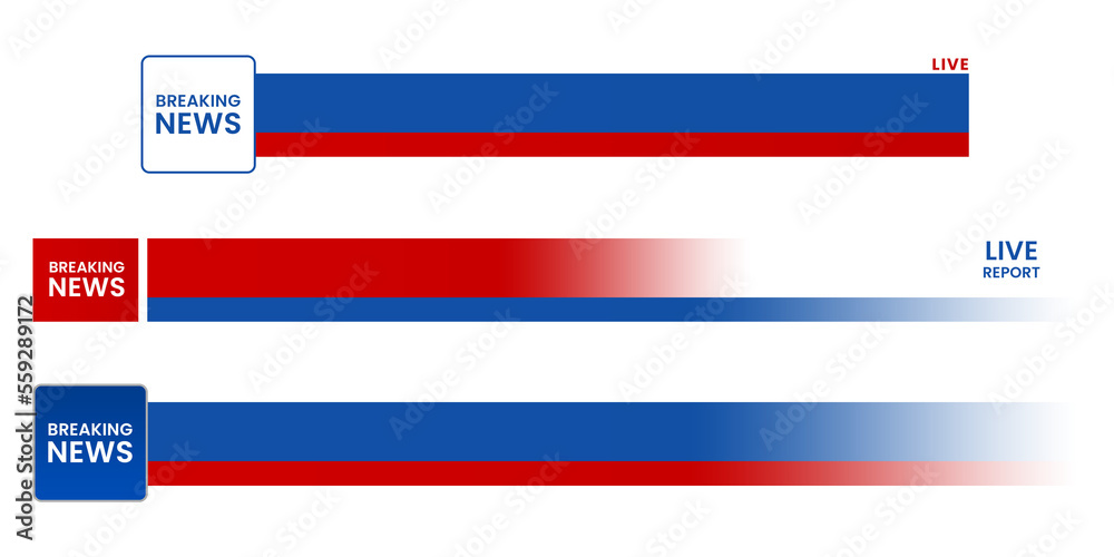 lower third for breaking news design label transparant design blue red ...