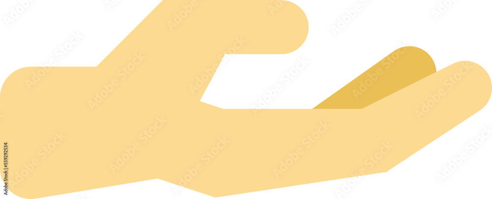 open hand illustration in minimal style Stock Vector | Adobe Stock