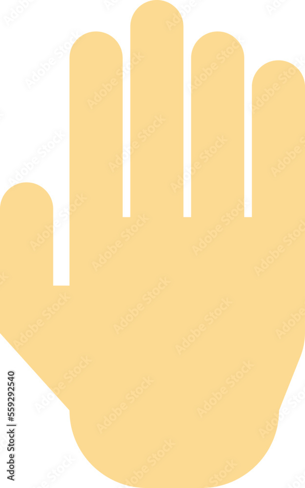 open hand illustration in minimal style Stock Vector | Adobe Stock
