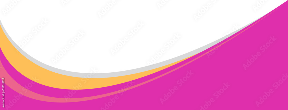 Pink curved border header and footer Stock Vector | Adobe Stock