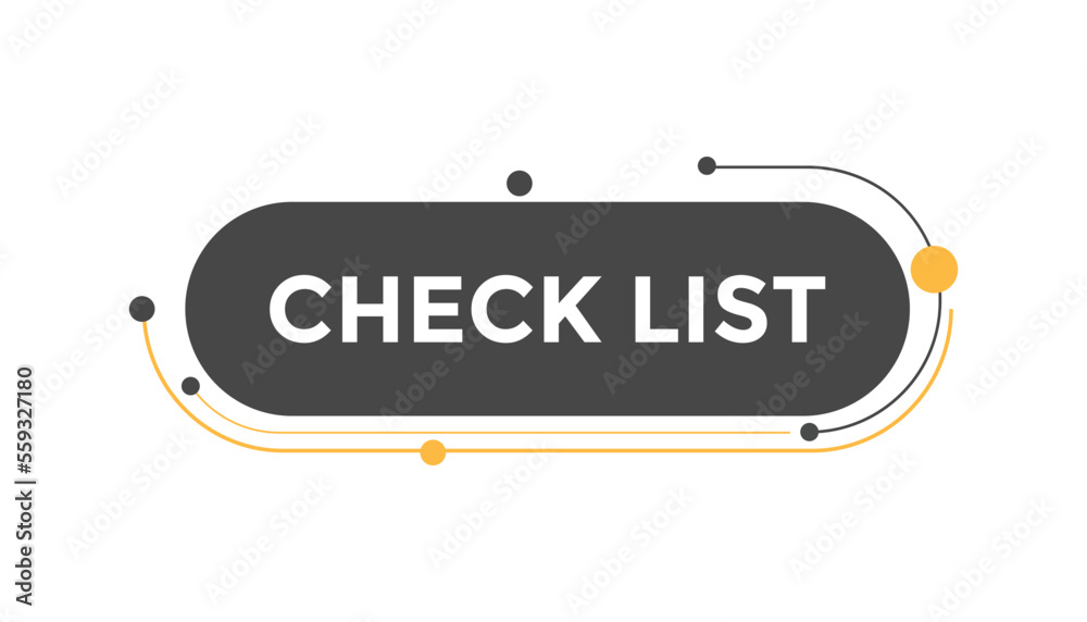 Check list button web banner templates. Vector Illustration Stock ...