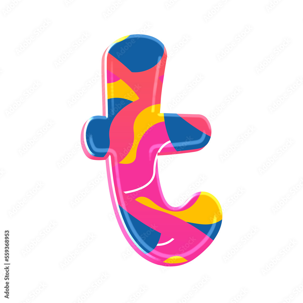 Colorful pink party alphabet set, includes font or letters in both ...