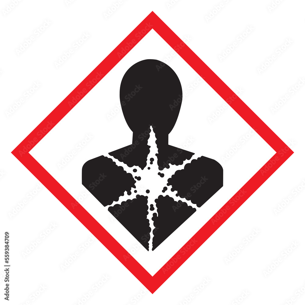 Poster GHS symbol Specific target organ toxicity - single exposure Germ ...