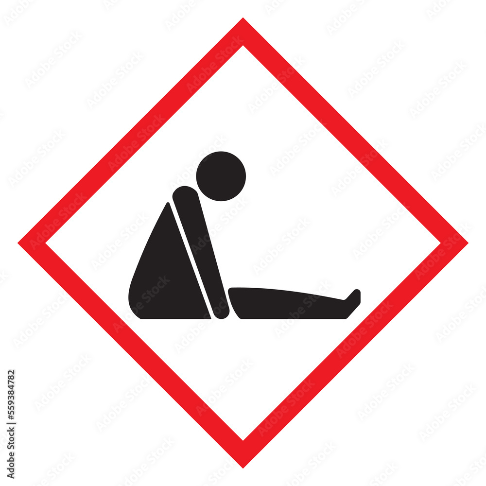 Poster Warning symbol for suffocation vector illustration – Wall Art ...