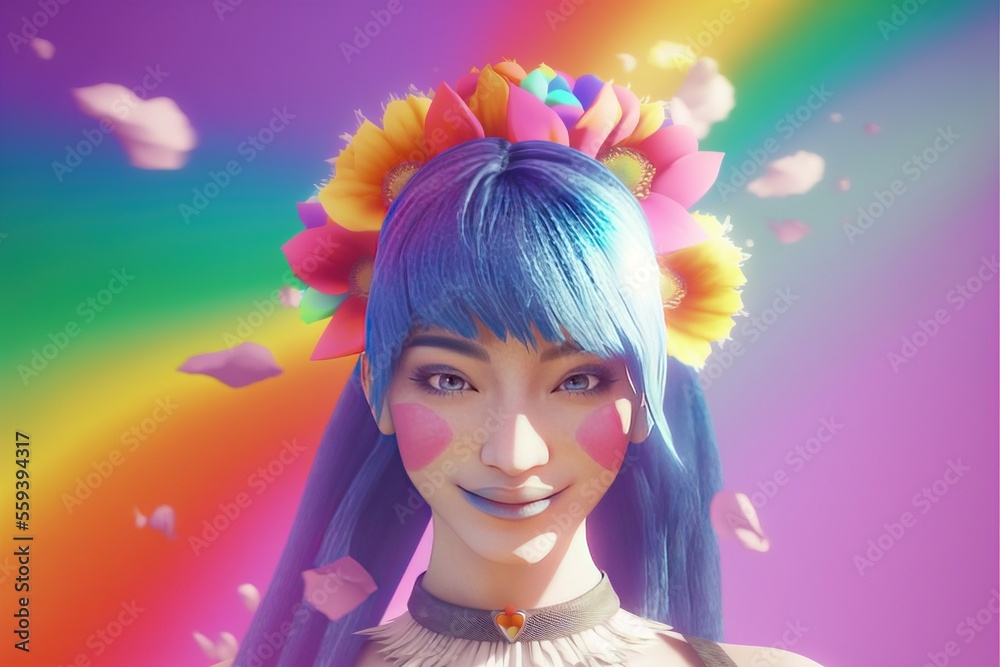 Iris, greek goddess of the rainbow and messenger of the gods, created ...