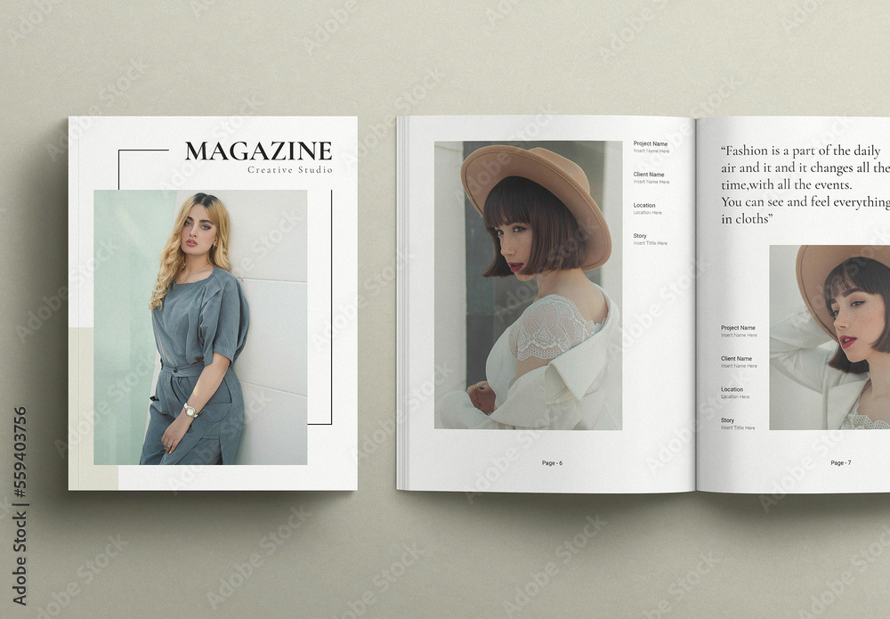 Magazine Template Stock Template | Adobe Stock
