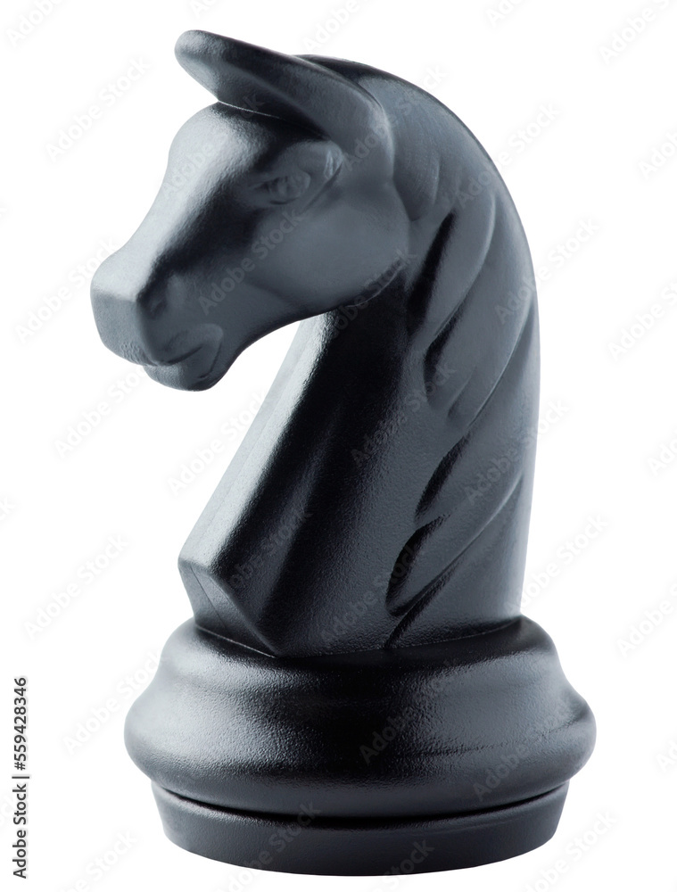 Chess piece knight isolated on transparent background. PNG format Stock ...