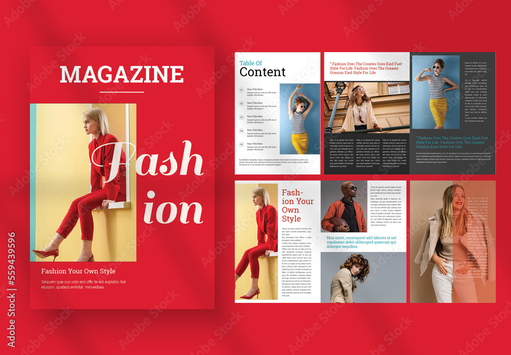 Modern Creative Fashion Magazine Template Stock Template | Adobe Stock