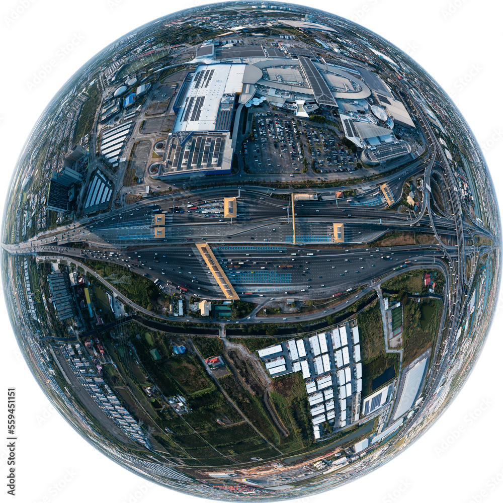 360 Degree Spherical panorama of Cars Passing Through The Automatic ...