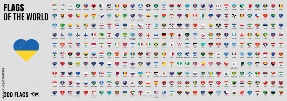 All official national flags of the world . circular design Stock Vector ...