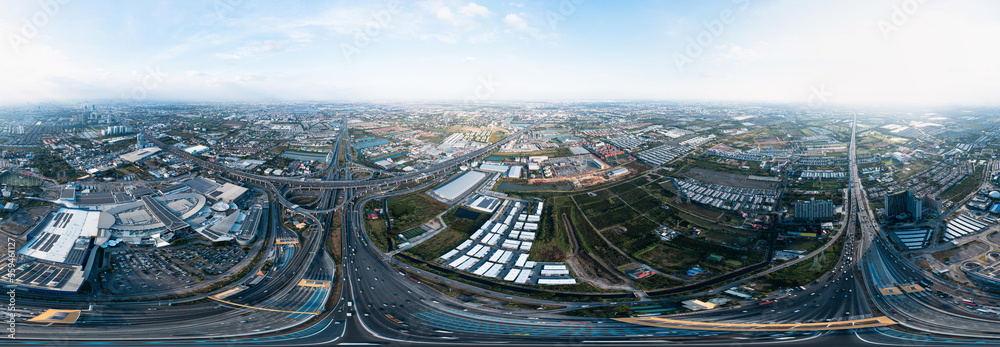 Spherical HDRI panorama 360 degrees angle view of Cars Passing Through ...