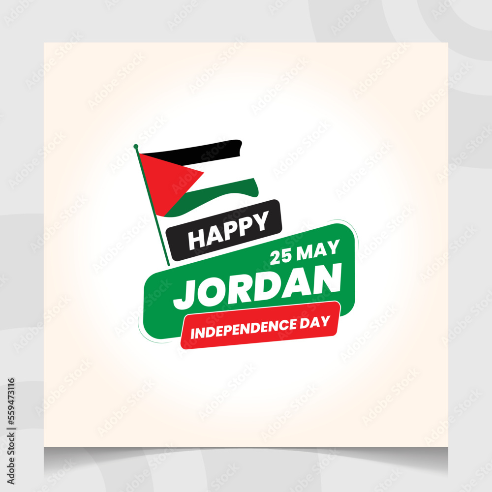 Jordan national day banner design template jordan flag independence day ...