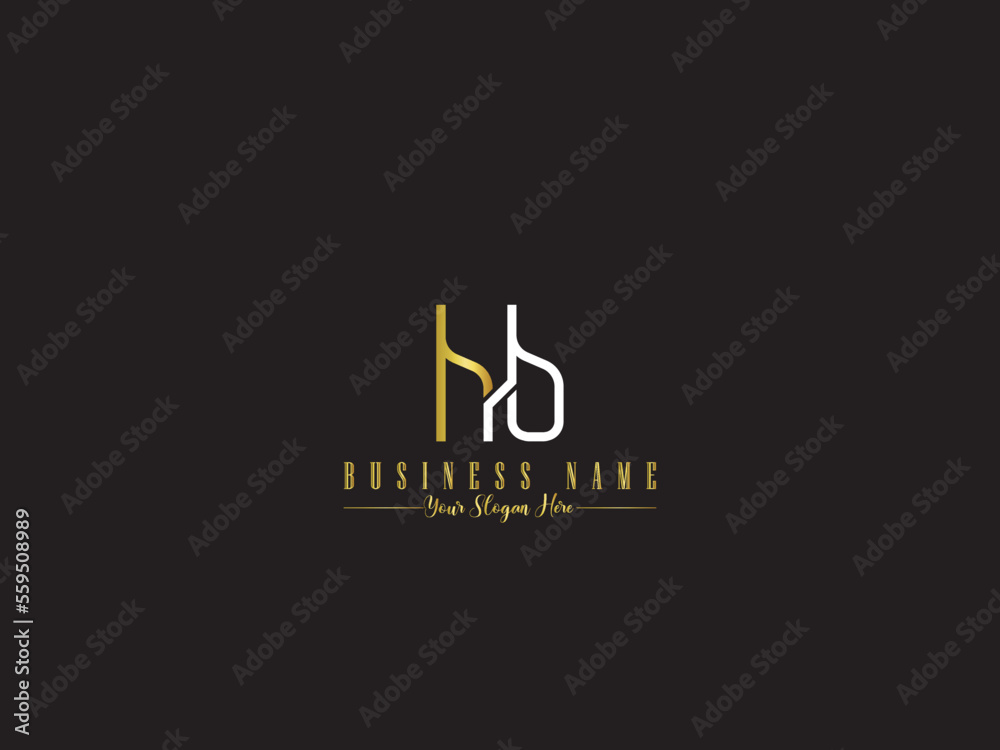 Initial HB Luxury Logo, Typography Hb Logo Letter Design Anniversary ...