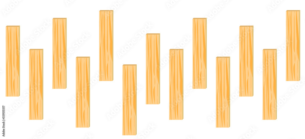 Realistic wooden sticks png illustration used for stairs and web ...