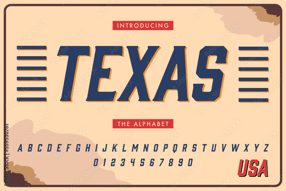 Vektorová grafika „Wild West Western alphabet font vector design ...